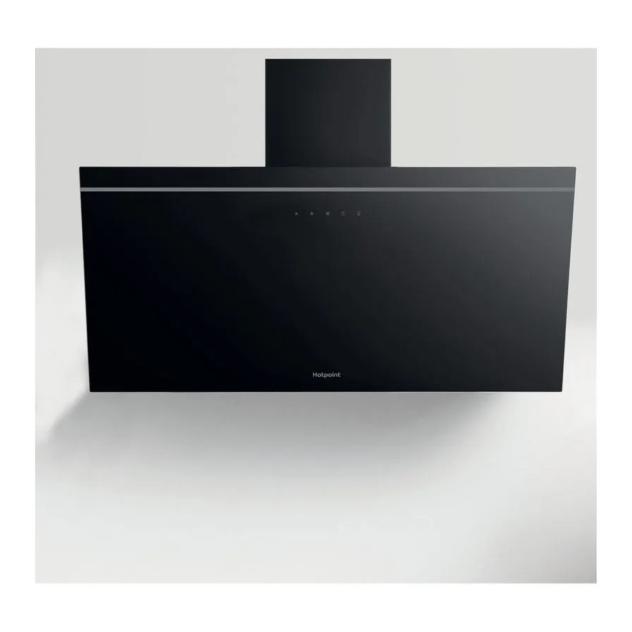 Hotpoint PHVP82FLTK 80 cm Angled Chimney Cooker Hood – Black – Empire ...