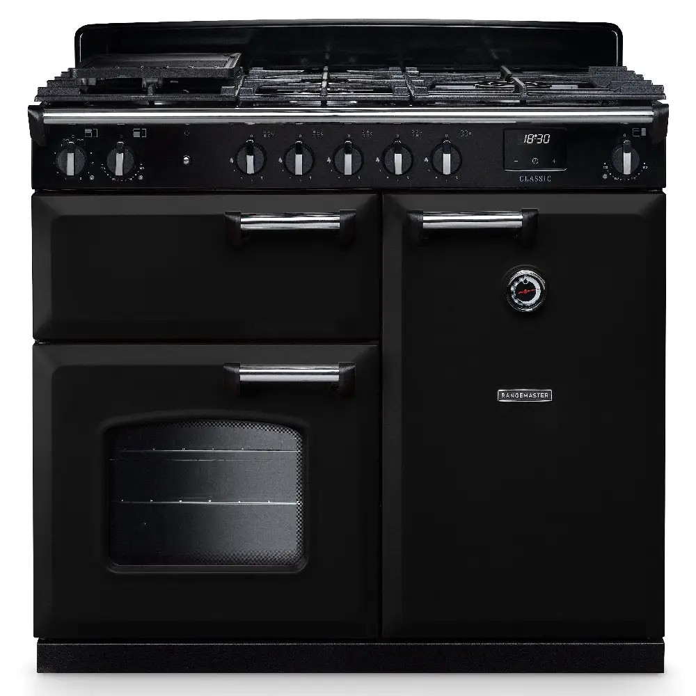 Rangemaster CL100DFPGBL/CM1 Classic 100cm Dual Fuel Range Cooker ...