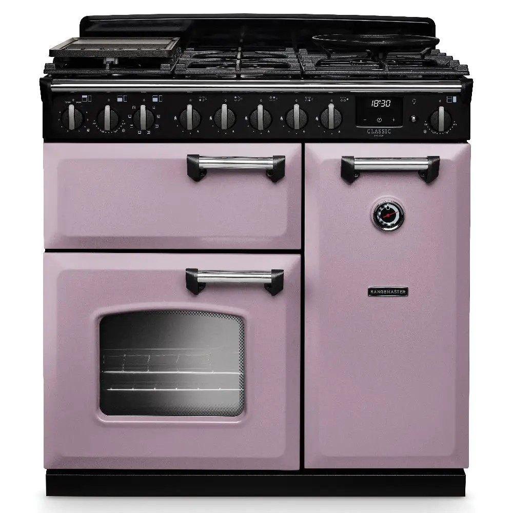 Rangemaster CLDL90DFPHTH/CM1 Classic Deluxe 90cm Dual Fuel Range Cooker ...