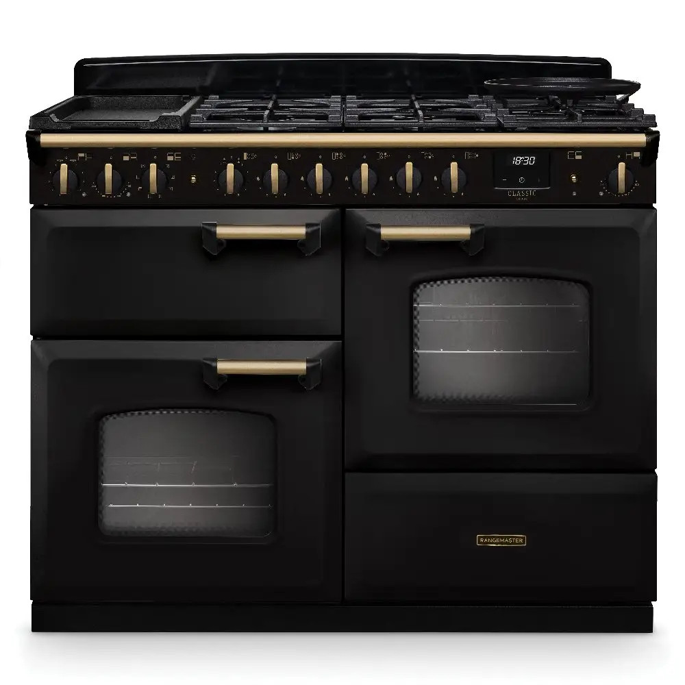 Rangemaster CLDLO110DFPCBL/AB1 Classic Deluxe 110cm Dual Fuel Range ...