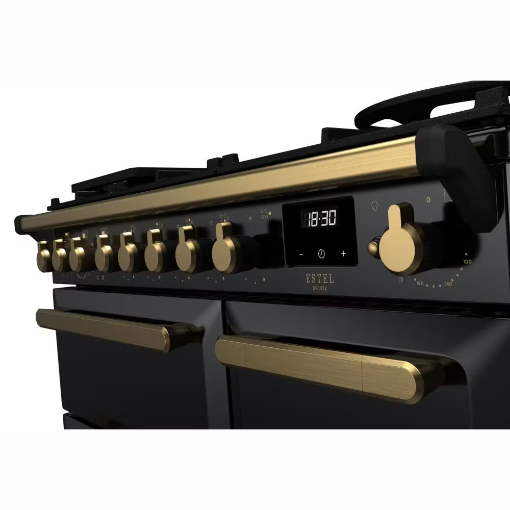 Rangemaster ESDL90DFPGBL/AB1 Estel Deluxe 90cm Dual Fuel Range Cooker ...